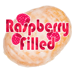 Glazed Round Raspberry Filled - Amys Donuts Colorado Springs